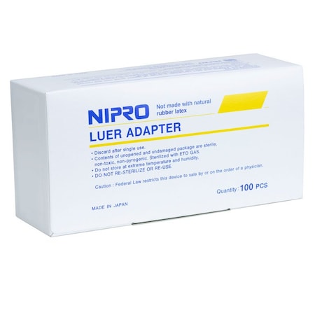 Nipro Luer Adapter Multi-Sample, 100PK LM20G | Zoro